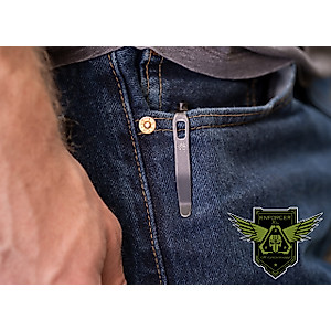 Off-Grid Knives - Enforcer XL Folding Knife w. 154CM Blade Steel, Tungsten Carbide Tip, Ceramic Bearings, Grippy G10, Oversized Handle, Deep Pocket Carry, Left & Right Hand