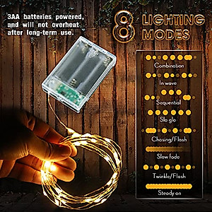 Wedding Card Box, Rustic Wooden Wedding Card Holder with 8 Modes String Light and Lace Table Mat, DIY Envelop Gift Money Card Container with Lock for Reception Decoration, Just Married (White)
