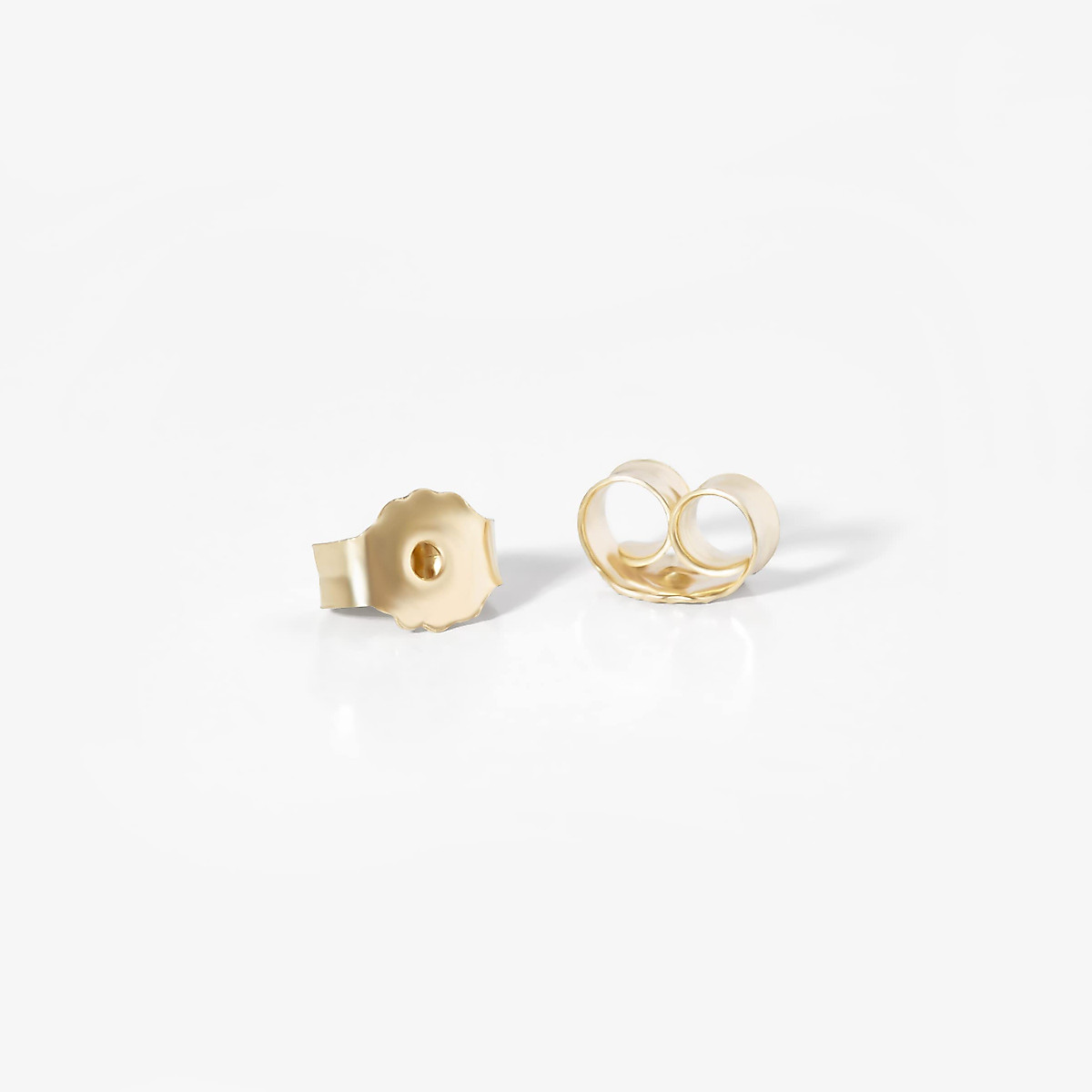 GELIN 14k Solid Gold Emerald Stud Earrings for Women