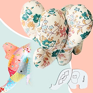 Lovely Elephant Decor Template- with Instructions, Lovely Elephant Decor Template, 2023 New Elephant Quilting Rulers and Templates, DIY Gifts (8 in)