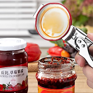 Adjustable Multifunctional Stainless Steel Can Opener, 2023 New Stainless Steel Can Opener Bottle Jar Lid Gripper Household Kitchen Tool, Manual Jar Bottle Opener Kitchen Accessories (1 PC)