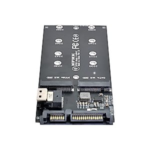 chenyang CY M.2 NVME SSD to SFF-8654 ＆ NGFF SATA SSD to SATA 2 in 1 Combo Adapter for Mainboard (Not Work NVEM SSD to SATA)