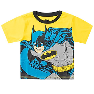 Warner Bros. Batman Boys Zip Up Hoodie, T-Shirt and Sweatpant Set for Toddlers and Little Kids