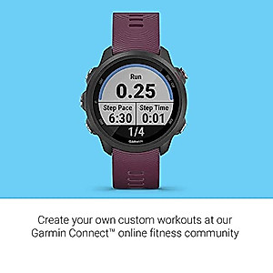 Garmin Forerunner 245, GPS Running Smartwatch with Advanced Dynamics, Berry (Renewed)