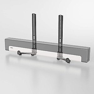 WALI Universal Sound Bar Mount - Adjustable Holder for Samsung, Bose, Sonos,Lg,Vizio and Most Soundbars 20''-45'' Wide, Extends 1.6 to 7.2 Inches, Supports 33 lbs, Easy Installation, Black
