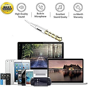 2 Pack Earbuds/Headphones/Earphones with 3.5mm Wired in Ear Headphone Plug Built-in Microphone & Volume Control for iPhone Android Phone PC Computer Laptop