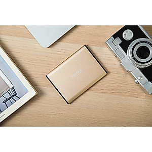 Maxone 500GB Ultra Slim Portable External Hard Drive HDD USB 3.0 for PC, Mac, Laptop, PS4, Xbox one - Gold