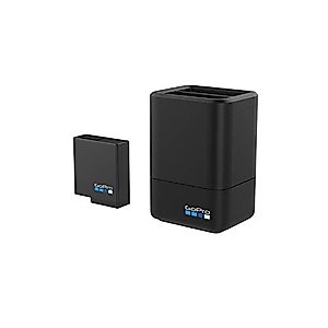 GoPro Dual Battery Charger + Battery for HERO7/HERO6 Black/HERO5 Black (GoPro Official Accessory)