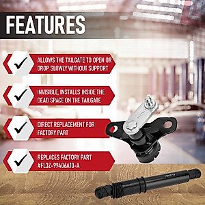 Tailgate Damper Kit - Compatible with Ford F-150 2015, 2016, 2017, 2018, 2019, F-150 Raptor 2017-2019 - Replaces FL3Z-99406A10-A, FL3Z99406A10A - Tail gate Assist Shock Strut - Lift Support Kit