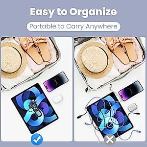 100W USB C Multi Charging Cable, USAMS 4FT 5-in-1 5A Fast Sync Charger Adapter Nylon Braided Type-C Cable for Laptop/Tablet/Phone and More