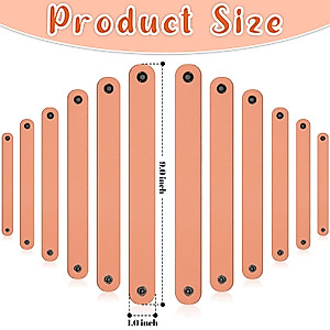 24 Pcs Plain PU Leather Bracelets Blank Snap Bracelets Wrist Cuffs DIY Craft Wristbands for Men Women Jewelry Making, 8.66 x 0.98 Inch, Leather Style