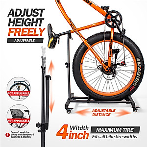 Sttoraboks Vertical Bike Stand, Freestanding Indoor Bike Storage Rack Upright Bicycle Floor Stand Indoor Bike Holder with Adjustable Height for Garage & Apartment - for Wheels Sizes up to 29”