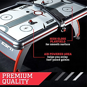 ESPN Sports Air Hockey Game Table: 84 Inch Indoor Arcade Gaming Set with Electronic Overhead Score System, Sound Effects, Multi (AWH084_188E)