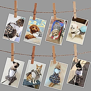 Gyuzh Dog Dress with Dog Leash,Dog Dresses for Small Dogs Puppy Cat Dress Summer Dog Bowknot Skirts Cowboy Plaid Lace Dog Dress Clothes for Small Dogs Girl