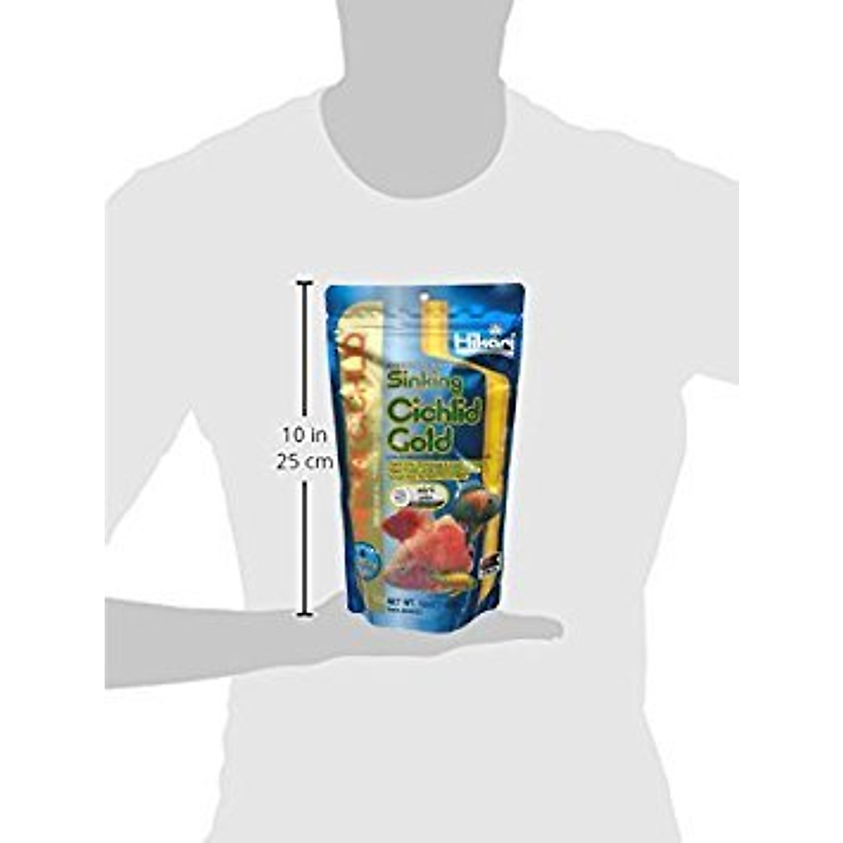 Hikari Cichlid Gold Color Enhancing Sinking Fish Food - Mini Pellet - 12 oz