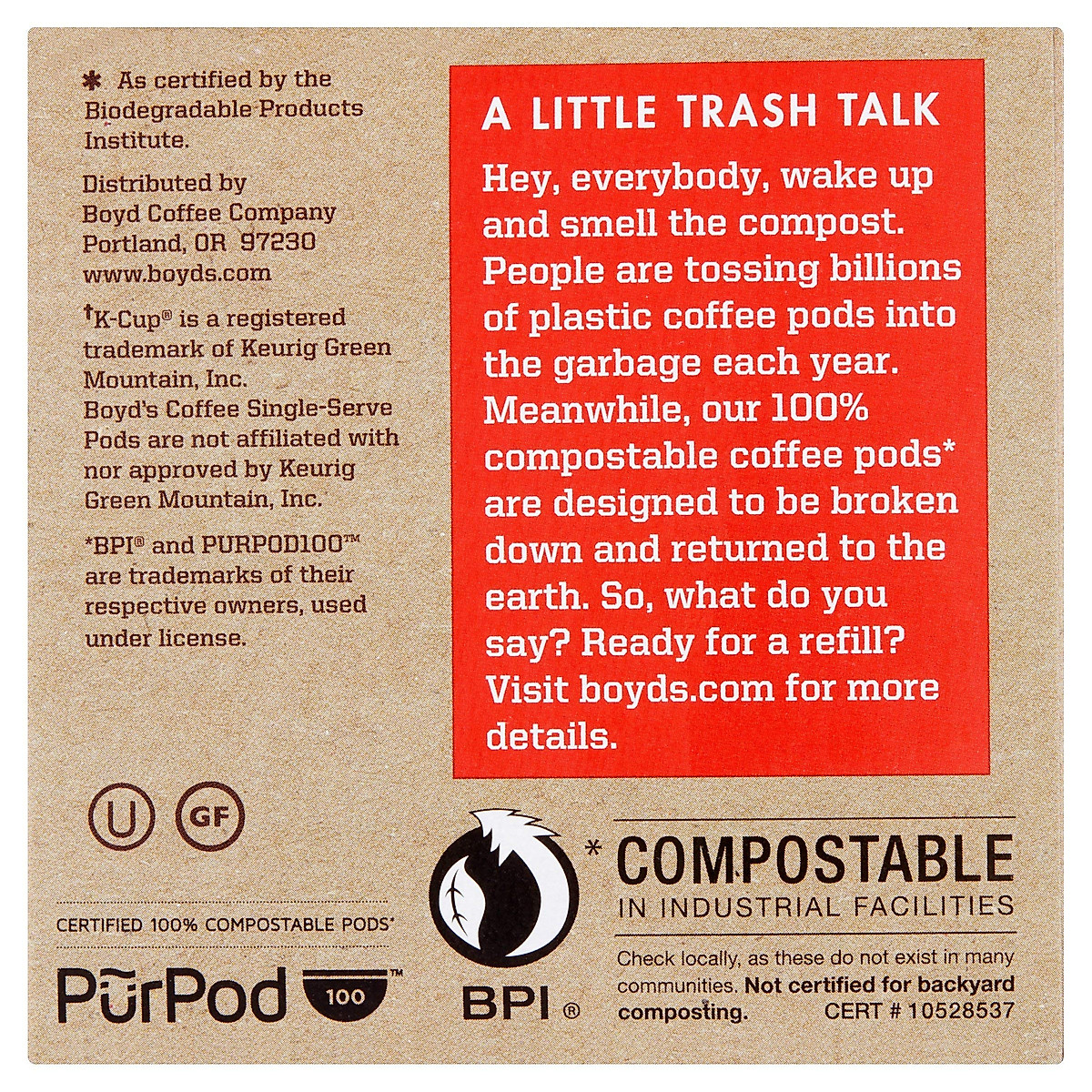 Boyd's Coffee Hi-Rev Medium-Dark roast single serve pods (72 Count)