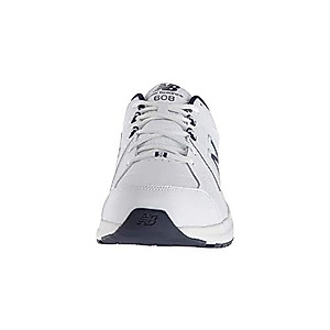 New Balance Men's 608 V5 Casual Comfort Cross Trainer, White/Navy, 12