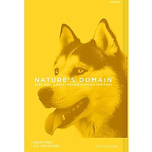 Kirkland Signature Nature's Domain Beef Meal & Sweet Potato Dog Food 35 lb.
