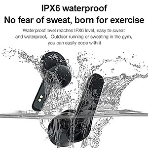 Wireless Earbuds, Bluetooth Headphone LED Display Charging Case Deep Bass Built-in Mic Waterproof Stereo in Ear Earphones for Sport Work