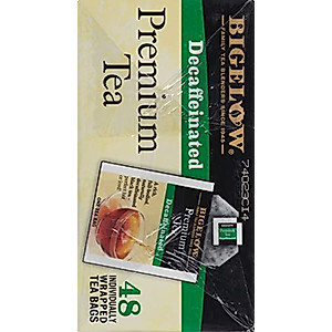 Bigelow 48 Count Premium Decaffeinated Blend Black Tea, Contains 48 Individually Wrapped Tea Bags, Decaf Tea