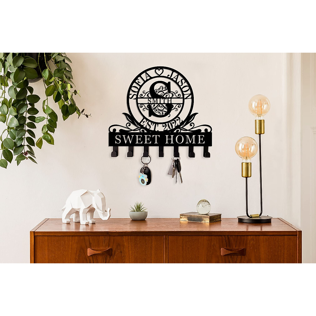 Personalized Key Holder for Wall, Custom Metal Key Hooks with Name, Key Rack for Wall, Key Holder for Wal Key Holder, Key Holder Wall for Cap Hooks, Sunglasses Hooks Towel Hooks