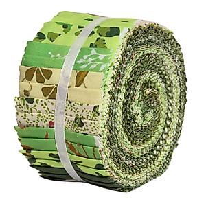 Soimoi 40Pcs Florals Print Cotton Precut Fabrics for Quilting Craft Strips 2.5 x 42 inches Jelly Roll