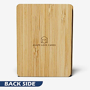 AGAPE LOVE CARDS Happy Birthday Card For Husband - | Made From Real Bamboo | 6" X 4.5" - 1 Pack (Envelope Included) | Laser Cut, Romantic Husband Birthday Card from Wife or Significant Other
