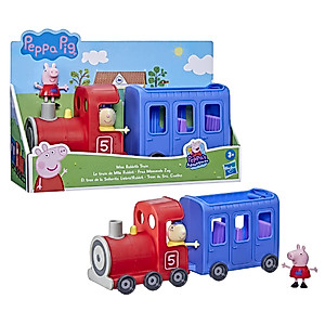 Peppa Pig Peppa’s Adventures Miss Rabbit’s Train 2-Part Detachable Vehicle Preschool Toy: 2 Figures, Rolling Wheels, for Ages 3 and Up