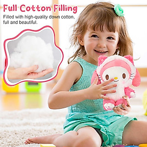 Datigur 10 Inch Cartoon Plush Toys, Cute Melody Stuffed Animal Pillow Doll Soft Cartoon Room Decor Anime Plush Figure Toy Perfect Birthday Party Favor Gifts for Girls Children Fans