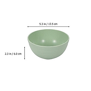 Hemoton 10pcs Unbreakable Cereal Bowls Wheat Straw Fiber Dishwasher and Microwave Safe Bowls for Dinner Dessert Rice Soup Pink Blue Beige Green Purple