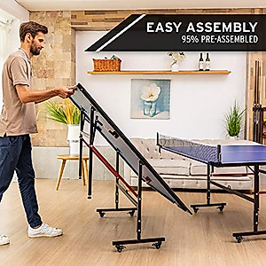 HEAD Summit USA Table Tennis Seamless Folding Table with Competition Grade Net , 12mm