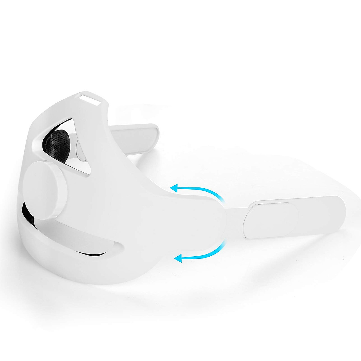 MASiKEN K6 Adjustable Replace Elite Head Strap for Oculus Quest 2, Enhanced Support and Comfort Head Pad Cushion,Reduce Head Pressure,Optimize Interface Fillet and Headstock Angle (White)
