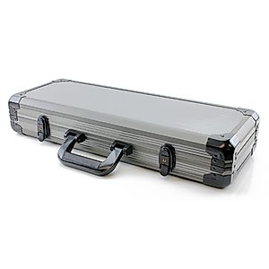 Versa Games 500pc Deluxe Poker Chip Case in Gray Color - Reinforced, Strong, Sturdy Design