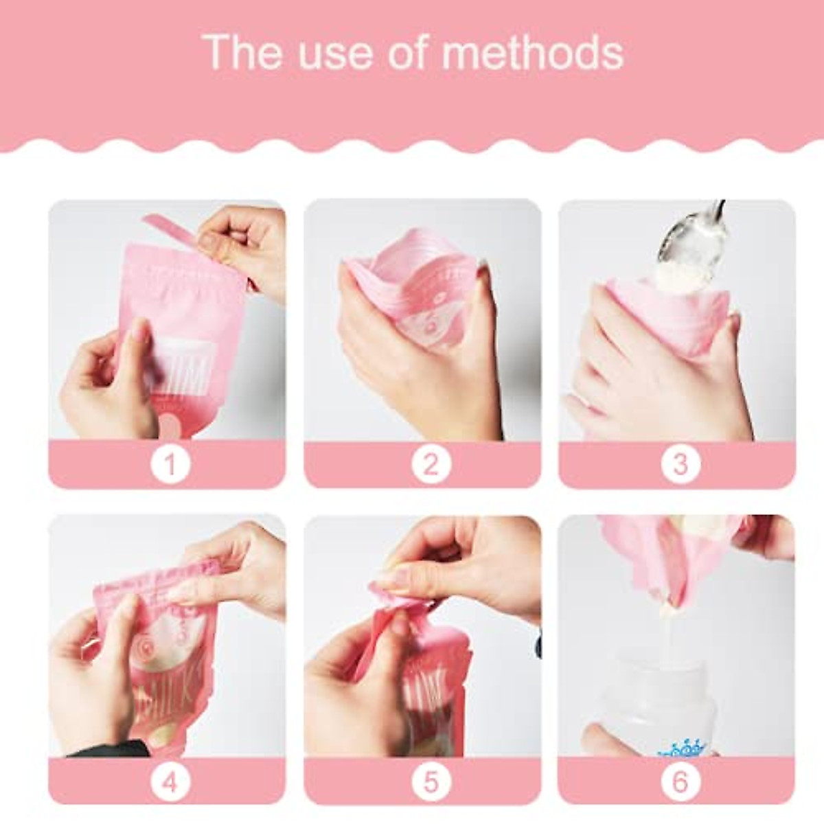 30Pcs Disposable Portable Milk Powder Storage Bag,Safe Antistatic Lightweight Feeding Dried Milk Food Bag(30PCS)