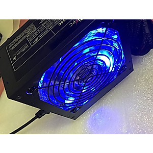 KDMPOWER MI-X8775CD 750W Quiet Large Fan Grill Blue LED Gaming ATX Power Supply