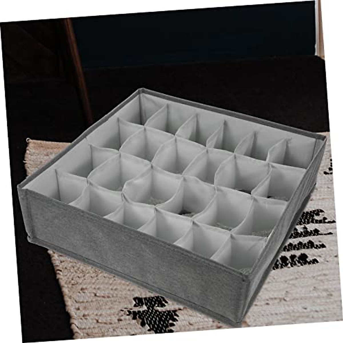 Cabilock 3pcs Fabric Sock Box Dresser Divider Hanging Drawers for Closet Clothing Storage Box Panty Organizers Clothing Organizer Sock Organizer Drawer Organizer for Clothing Sock Divider