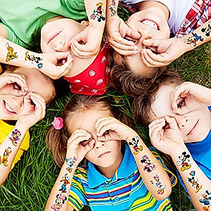 40 PCS Micke Mouse Tattoo Sticker Party Favors, Mouse Temporary Tattoos Mouse Birthday Party Supplies For Kids Boys And Girls Goody Bag Treat Bagfor Water Bottle Phone Skateboard Decoration