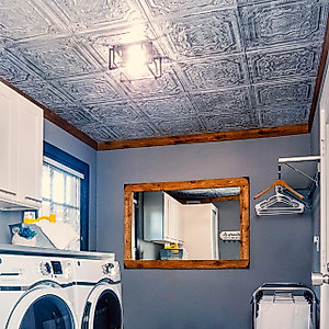 A La Maison Ceilings R126 Bijou and Bee Bee Foam Glue-up Ceiling Tile (128 sq. ft./Case), Pack of 48, Antique Copper