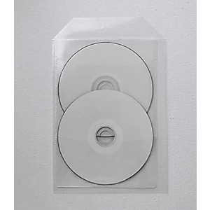 100 Clear CPP Movie Plastic Sleeves + 2 Disc Non-Woven Sleeves by StarTechDeals