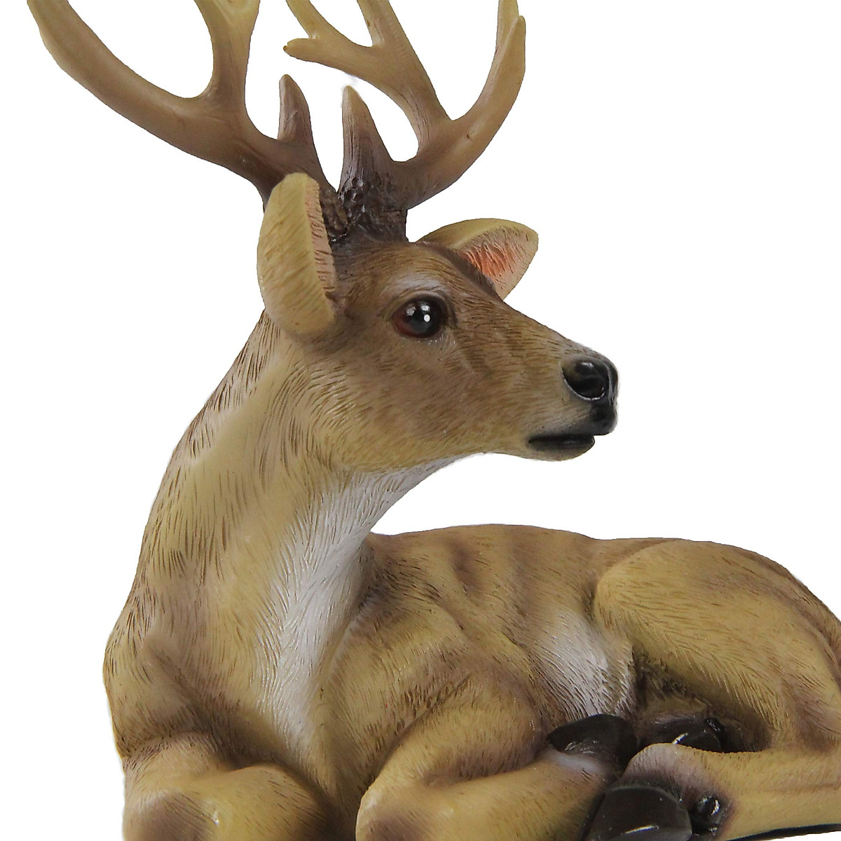 ReefoneArt Paperweight Figurine Festive Deer Animal Sculpture Home Decor or Outdoor Garden Statue - 5X 5 x 3.6 Inches