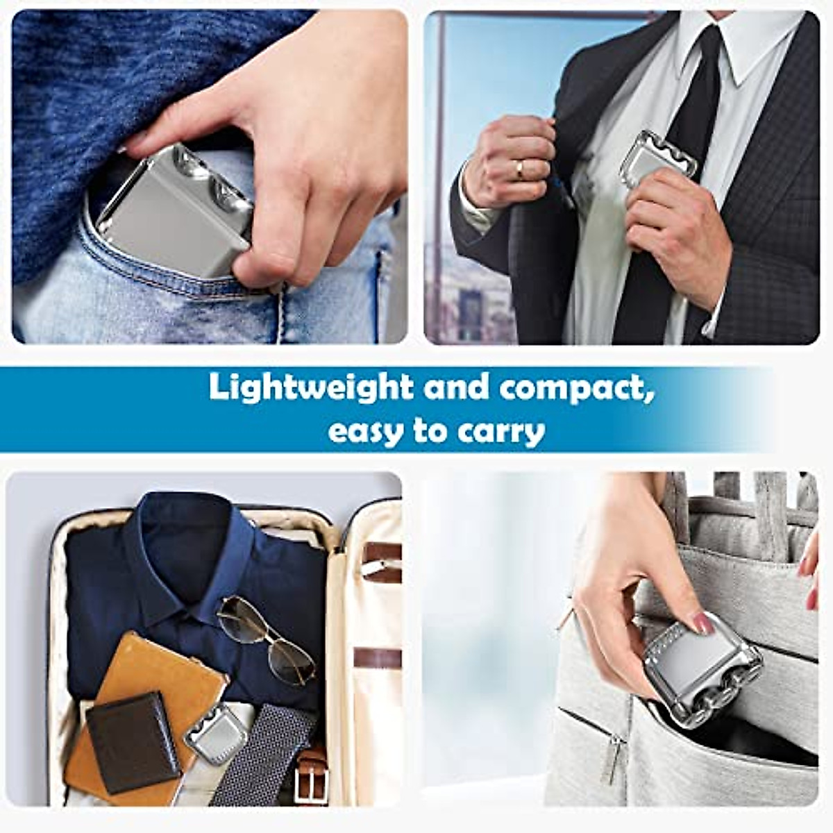 Mini Portable Travel Shaver for Men - Pocket Size Small USB Type C Electric Razor Wet & Dry, Face Washable Professional Shaving, Mens Rechargeable Cordless Waterproof Compact Shave