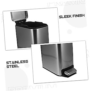 ROMISBABA Small Trash Can Trash Bin Garbage Can with Lid Trash Can Bathroom Trash Can for Bathroom Small Bathroom Trash Can Bath Trash Can with Lid Toilet Trash Can Foot Pedal Trash Can Abs