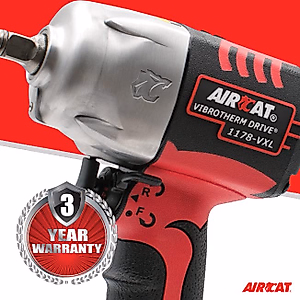 AIRCAT Pneumatic Tools 1178-VXL: 1/2-Inch Vibrotherm Drive Impact Wrench 1,300 ft-lbs - Standard Anvil