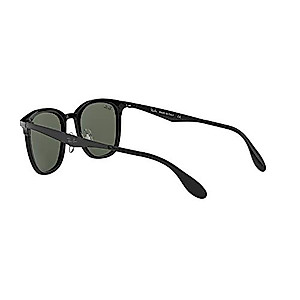 Ray-Ban RB4278 Square Sunglasses, Black On Matte Black/Dark Green, 51 mm