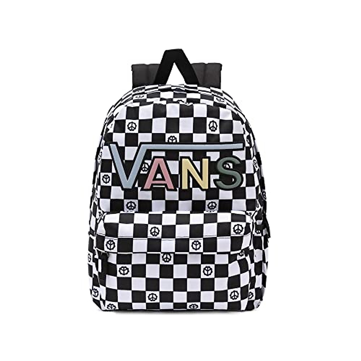 Vans Realm Flying V Black Ashley Blue Backpack, Black/White