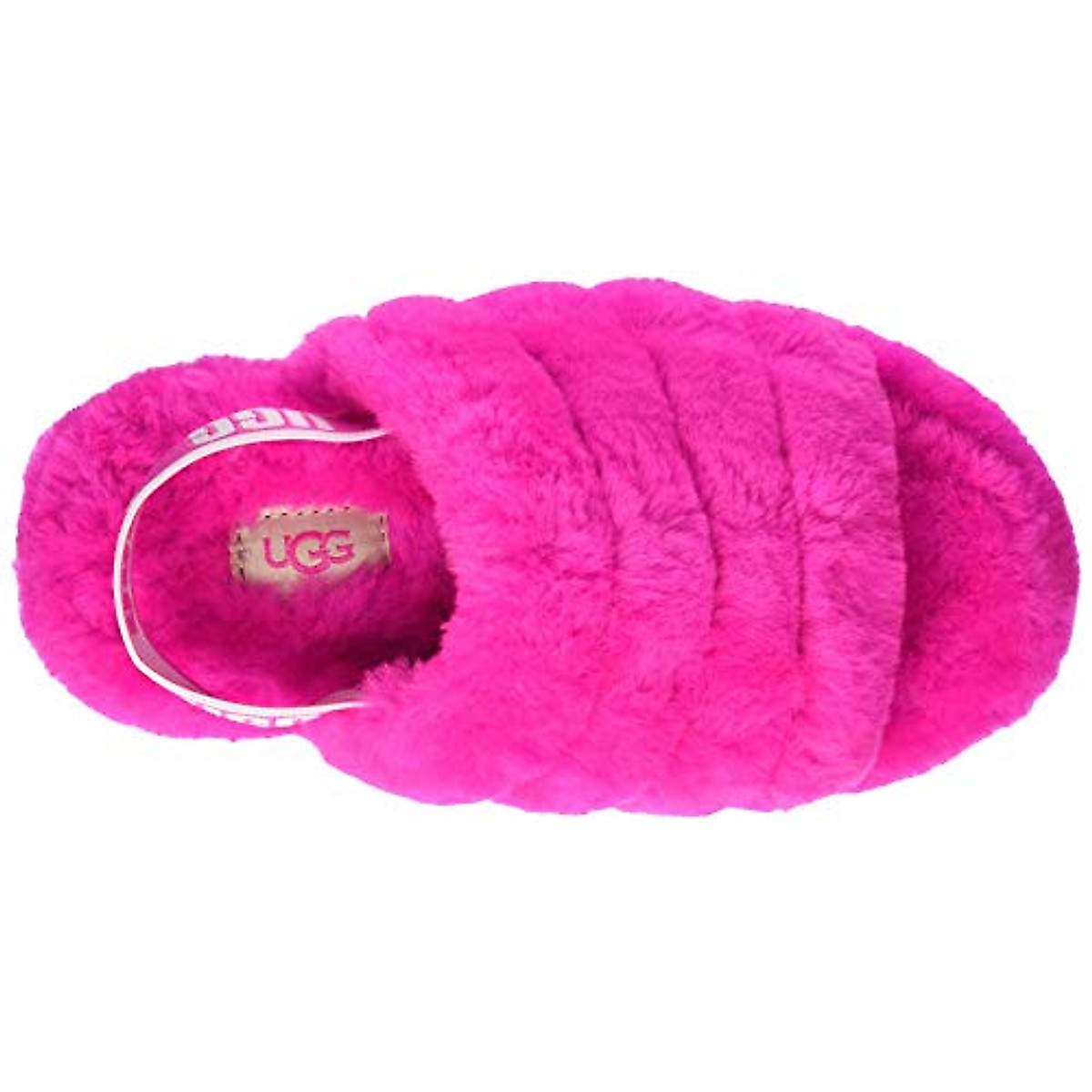 UGG Unisex-Child Fluff Yeah Slide Slipper, Rock Rose, 6 Big Kid US