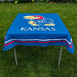 College Flags & Banners Co. Kansas Jayhawks Logo Tablecloth or Table Overlay