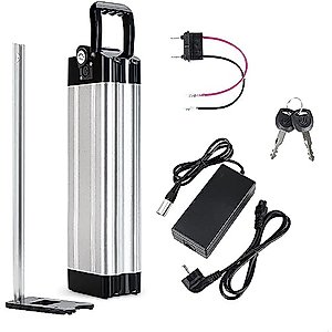 NURCIX E-Bike Pedelec Battery 36V 15.6Ah 577Wh, Suitable for 36V 250W/350W/500W Motors, for MiFa Rex Prophete Aldi Bike, Can Match Phylion/XH370-10J with Charger (36V,15.6AH)