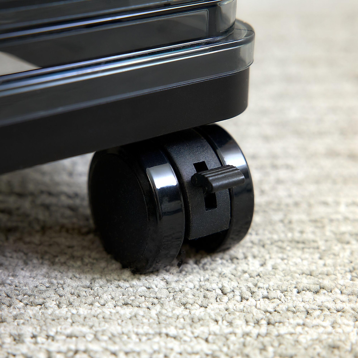 iDesign The Sarah Tanno Collection Small 5-Drawer Stacking Cosmetic Organizer Cart, Smoke/Black