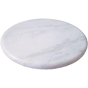 White Marble Chakla with a perfect base and grip/Rolling Board/Roti Maker/Chapati Maker/White Board Round Shape By Shri Bhuma Collection